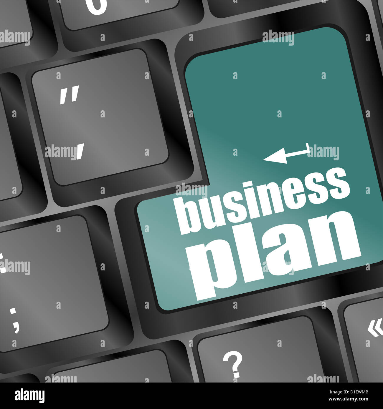 business plan word key on computer keyboard Stock Photo - Alamy