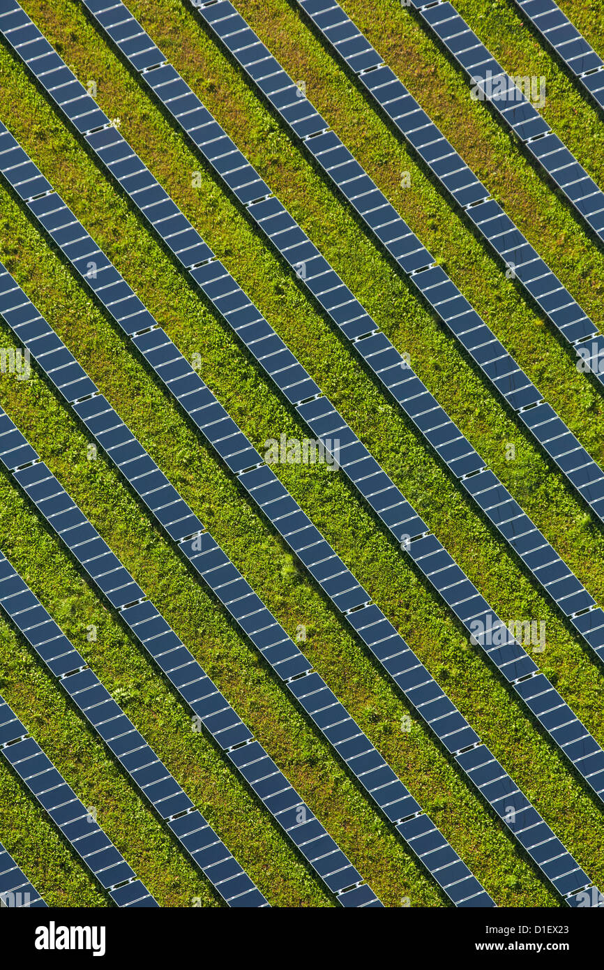 Aerial vertical view solar power hi-res stock photography and images ...