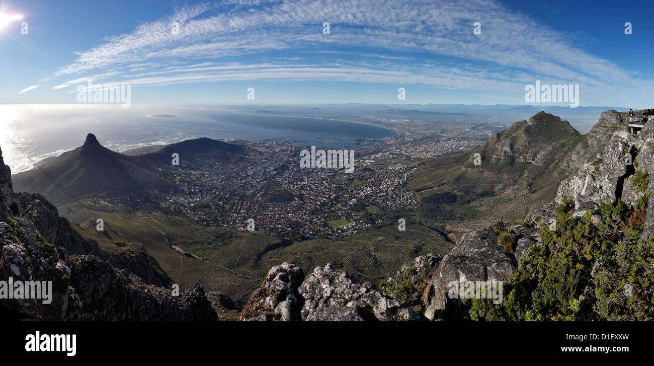 Table Mountain top view down to Cape Town, South Africa Stock Photo - Alamy