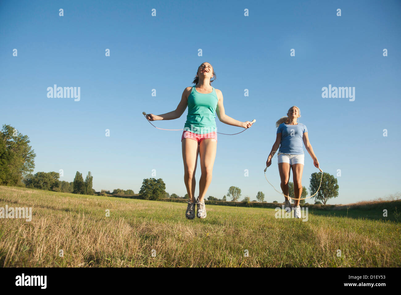 Women on meadow hi-res stock photography and images - Alamy