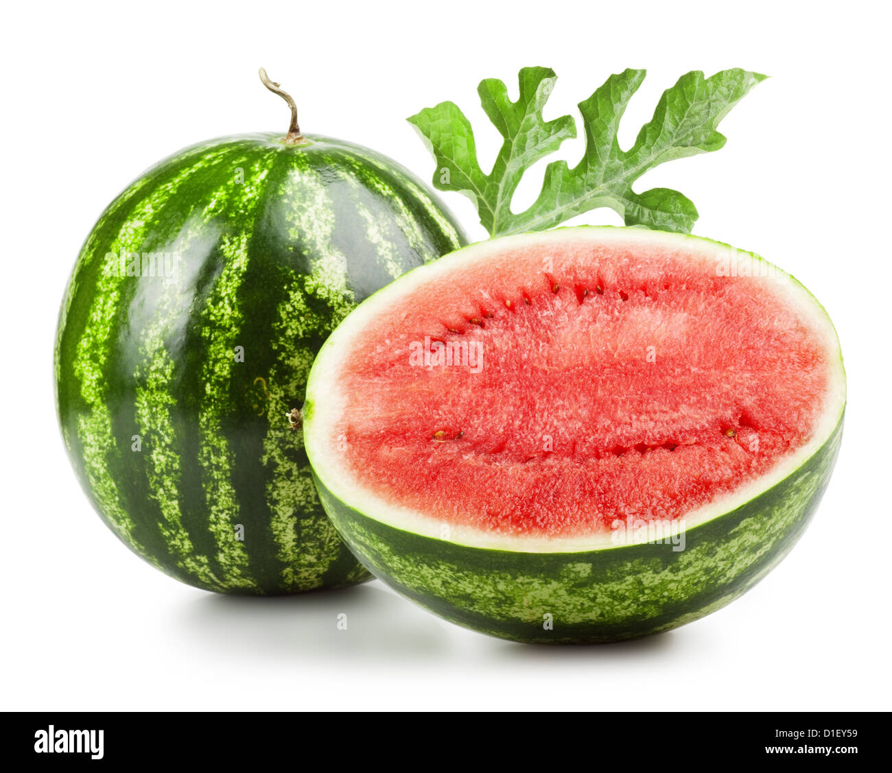 Ripe sweet watermelon isolated on white Stock Photo - Alamy