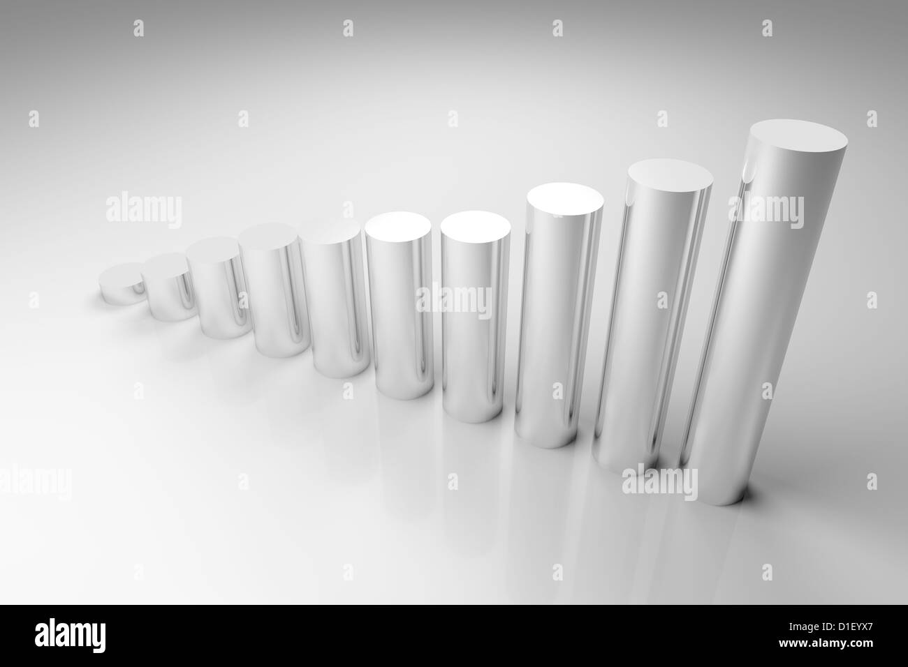 3d render illustration of cylinder-made graph Stock Photo - Alamy