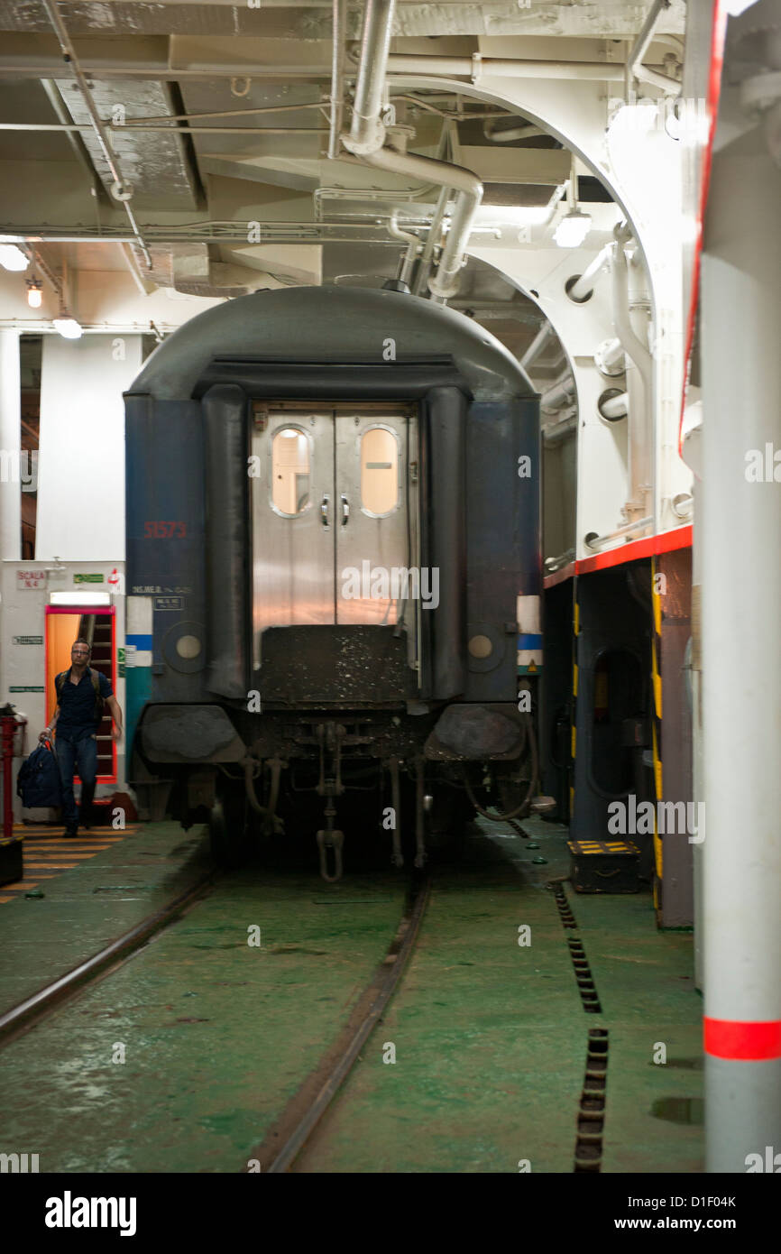Train on a ferry hi-res stock photography and images - Alamy