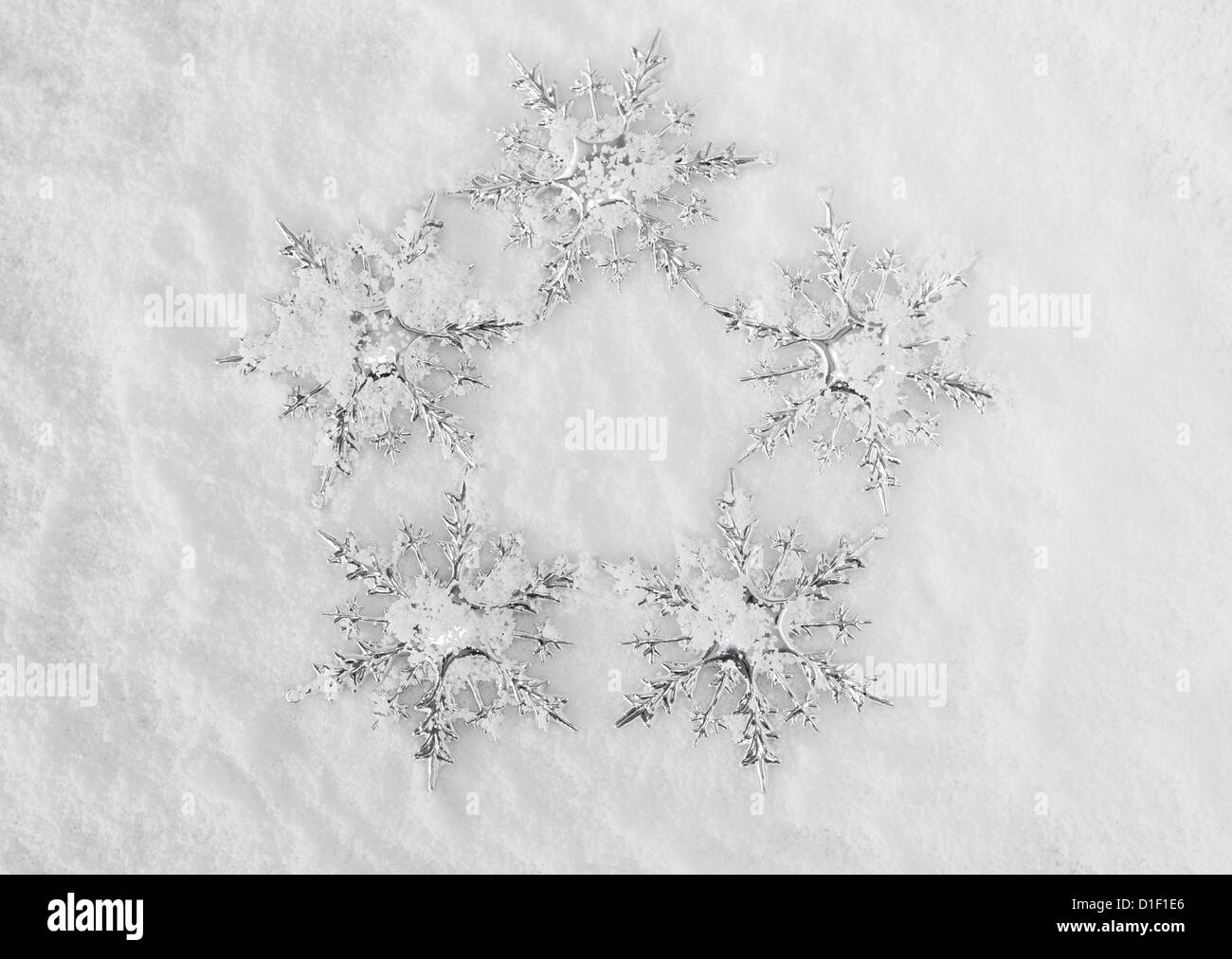Snow crystal ornaments Stock Photo - Alamy