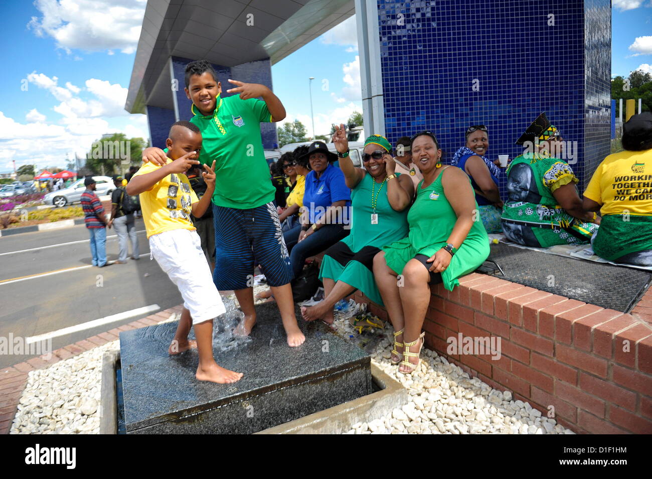 BLOEMFONTEIN, SOUTH AFRICA: Delegates outside the University of the ...