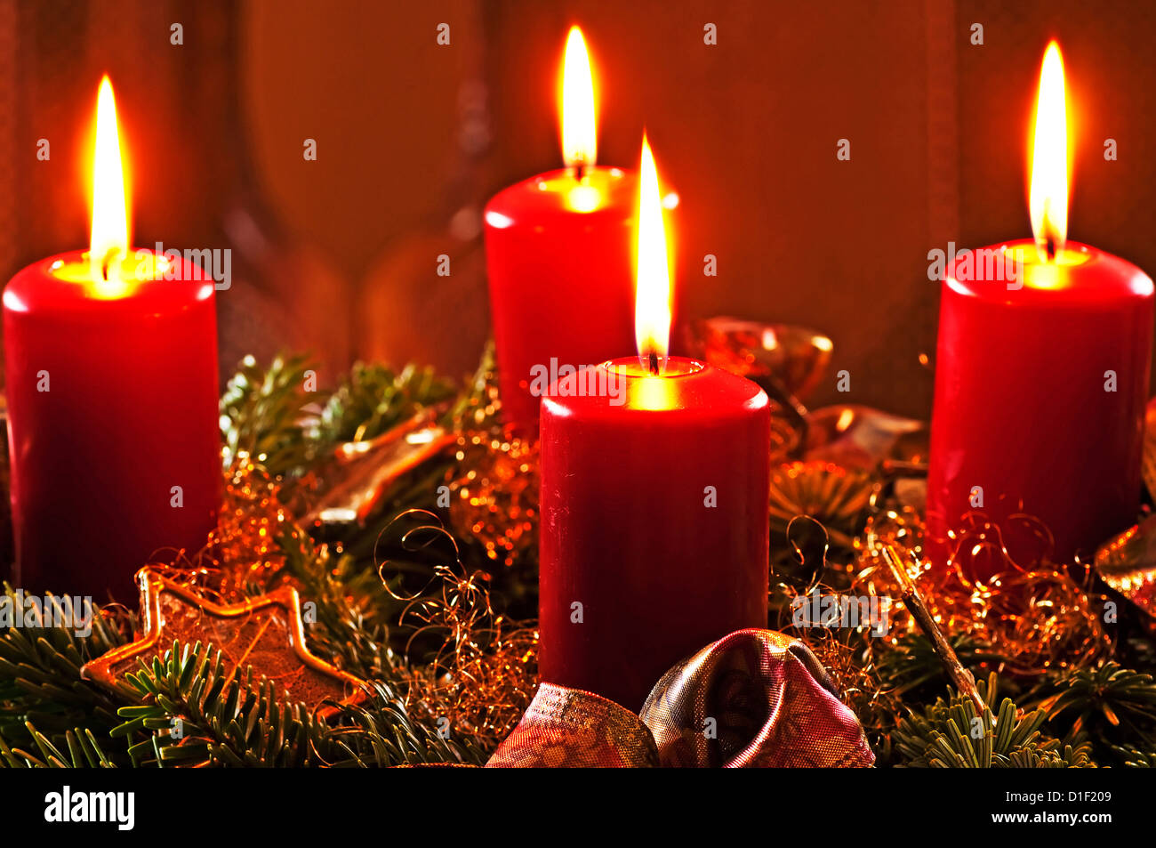 Advent wreath candles hi-res stock photography and images - Alamy