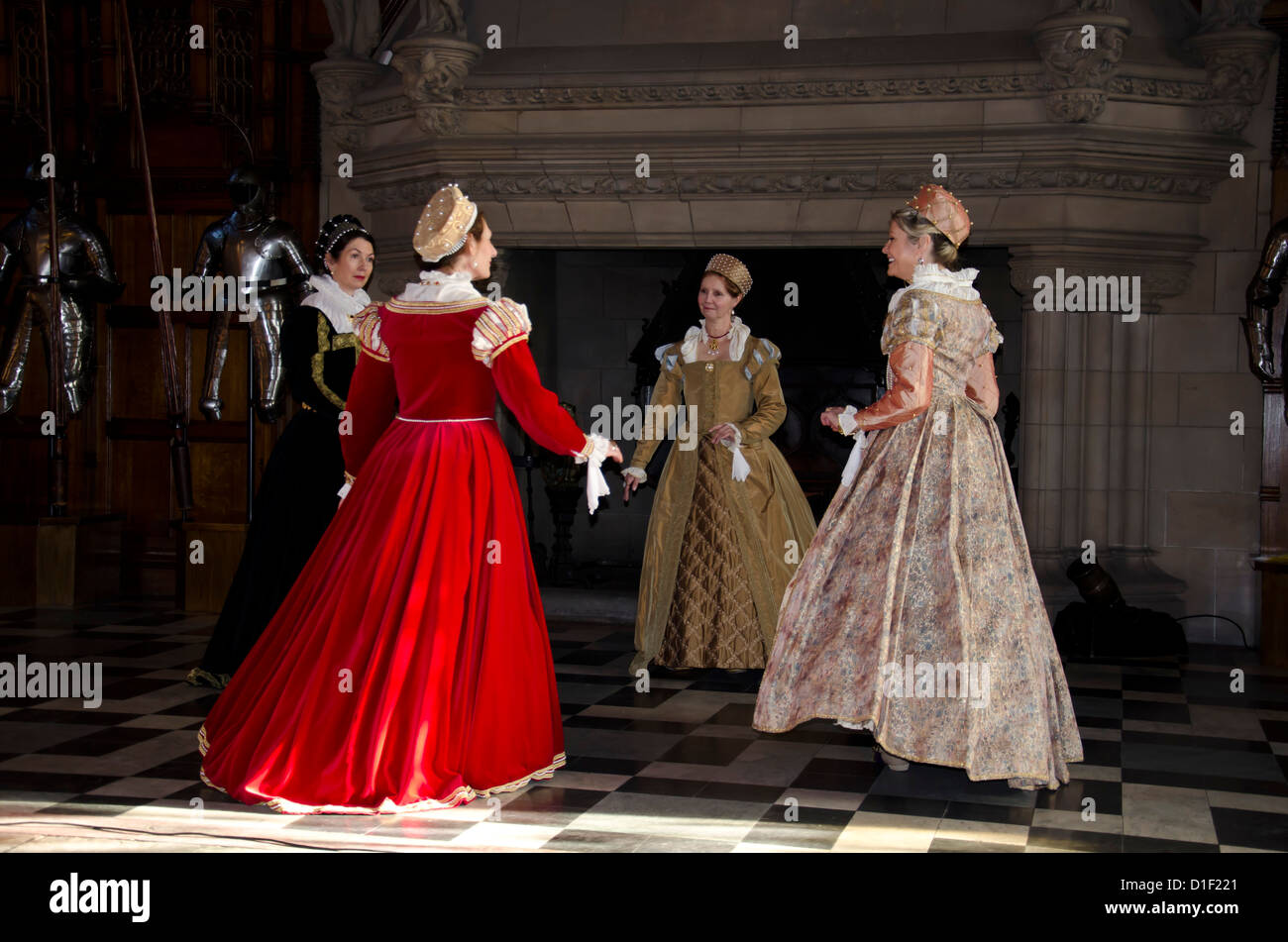 Members of the Renaissance dance group "Danse Ecosse" performing in the ...