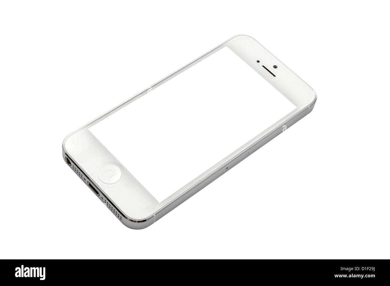 iphone 5 isolated on white background Stock Photo - Alamy