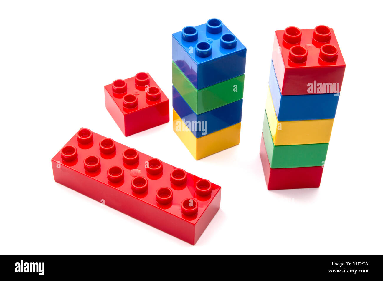 Building Blocks Isolated on White Background Stock Photo - Alamy
