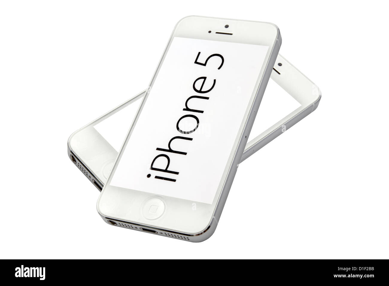 iphone 5 isolated on white background Stock Photo - Alamy