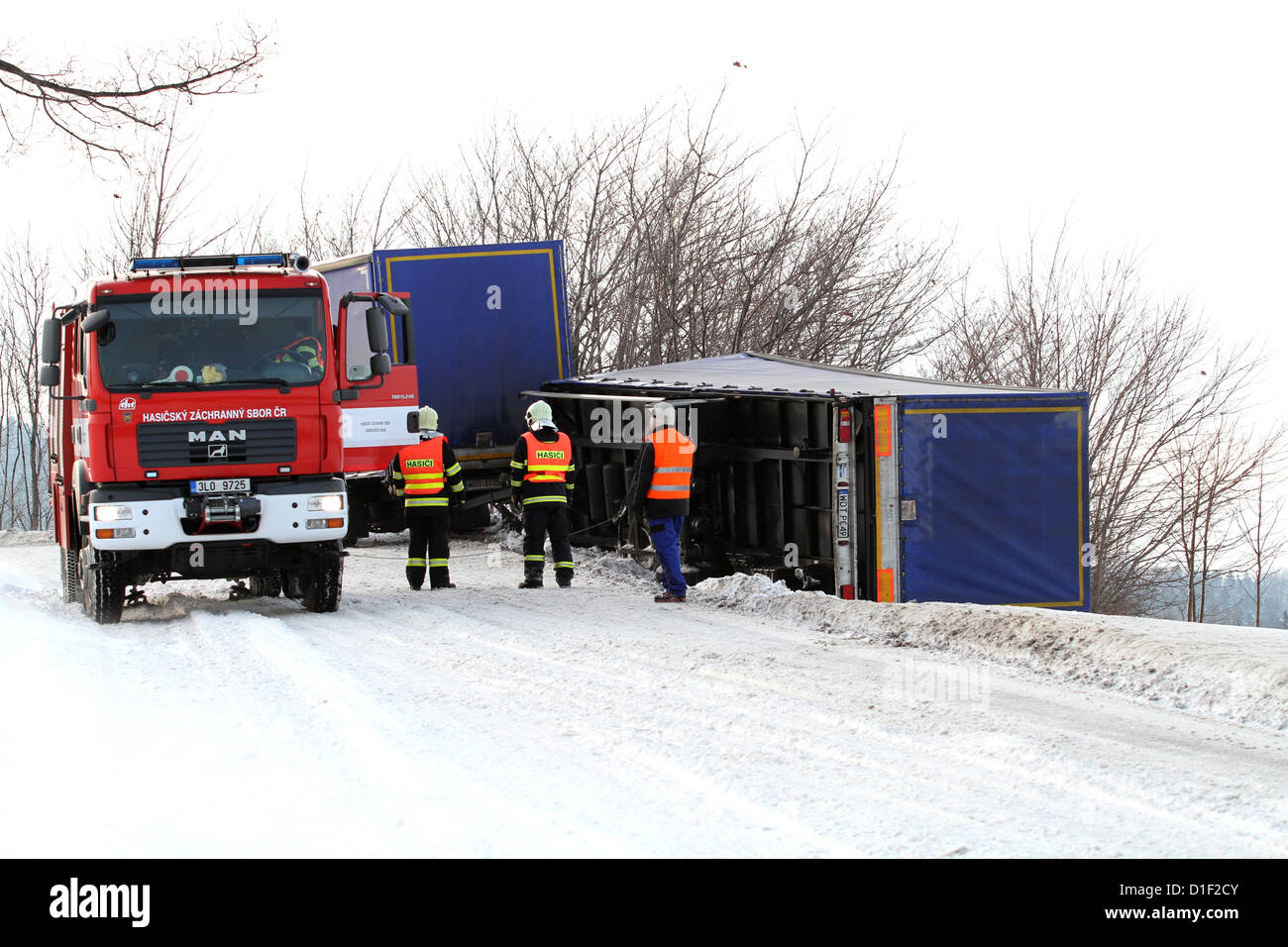 Polish truck accident hi-res stock photography and images - Alamy