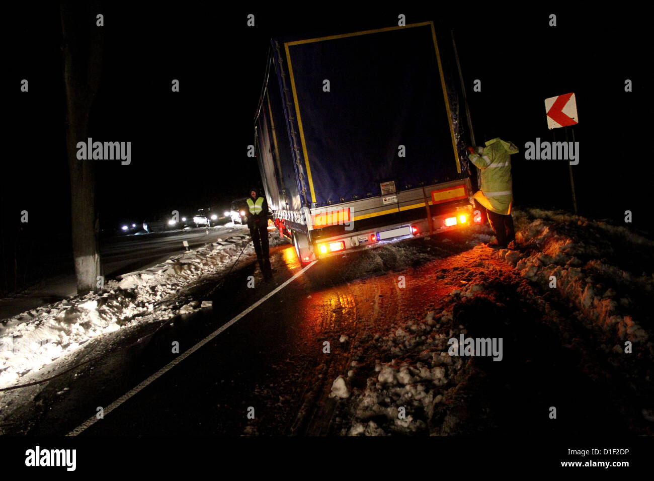 Polish truck accident Stock Photo - Alamy