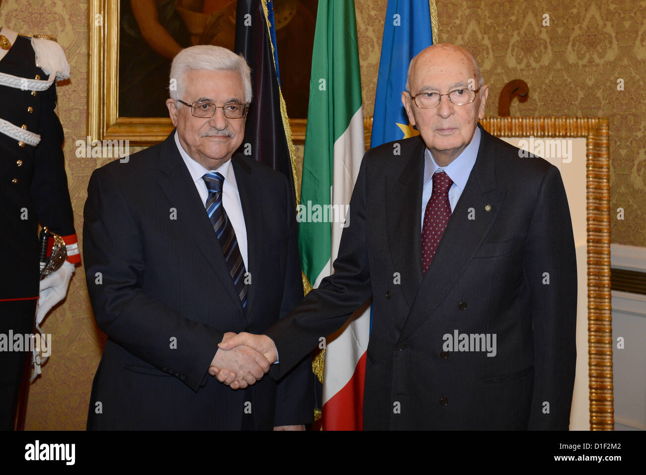 Dec. 18, 2012 - Rome, Rome, Italy - Palestinian President Mahmoud Abbas ...