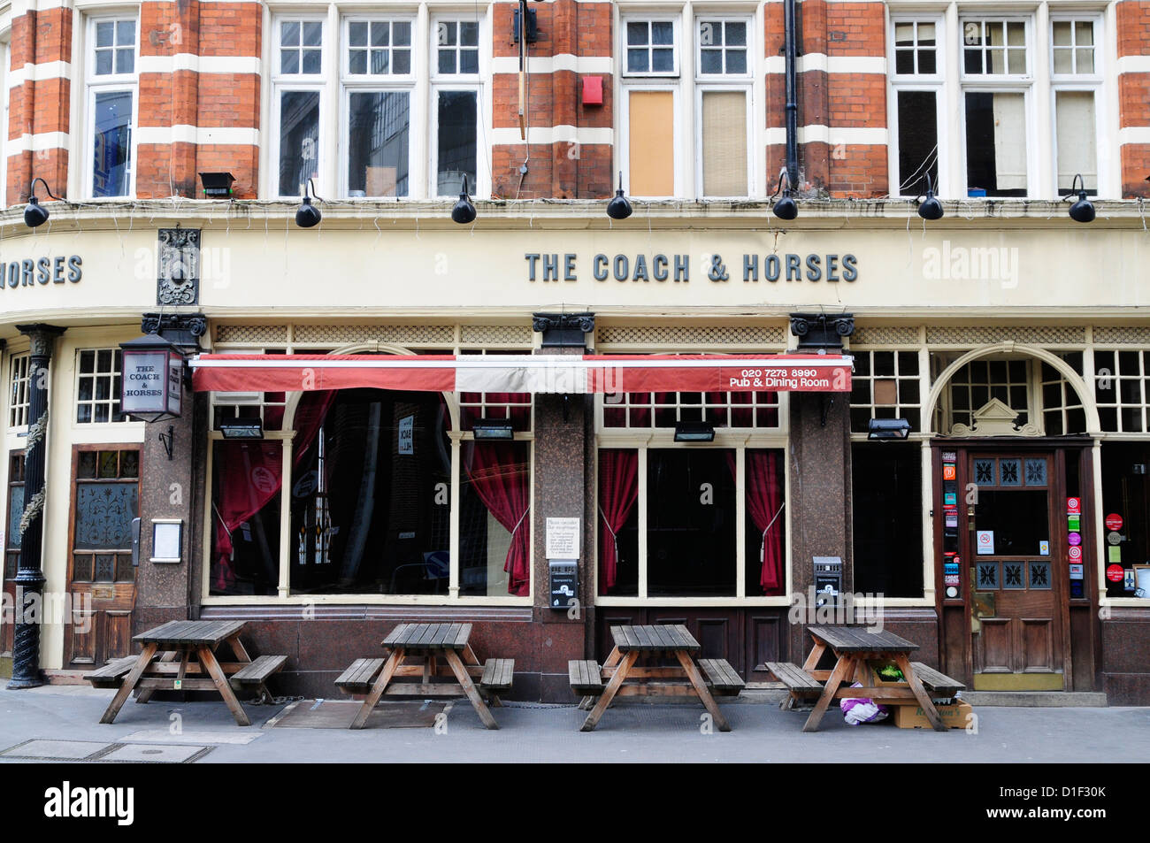 The Coach and Horses Pub, Clerkenwell, London Stock Photo - Alamy