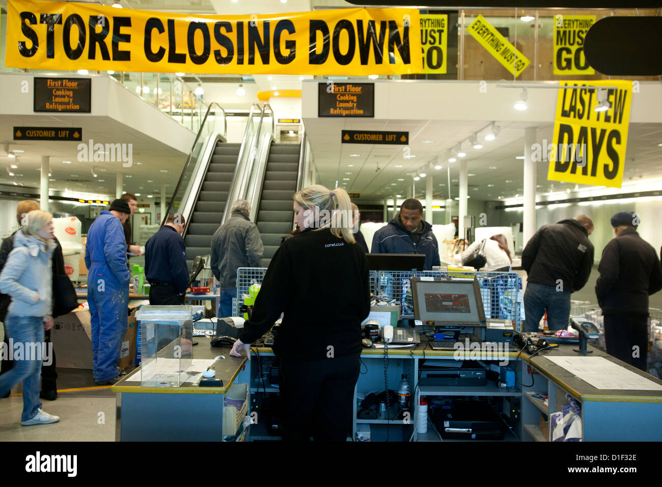 The last day of trading for the Comet Electrical store in Coventry. The ...