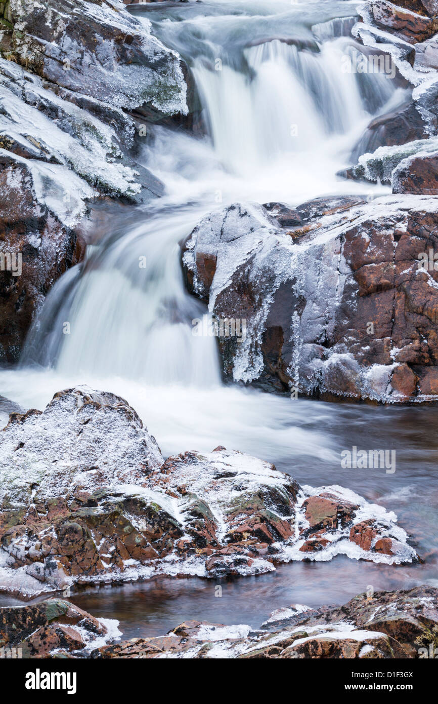 Ice on the River Etive in the Scottish Highlands, Scotland Stock Photo ...