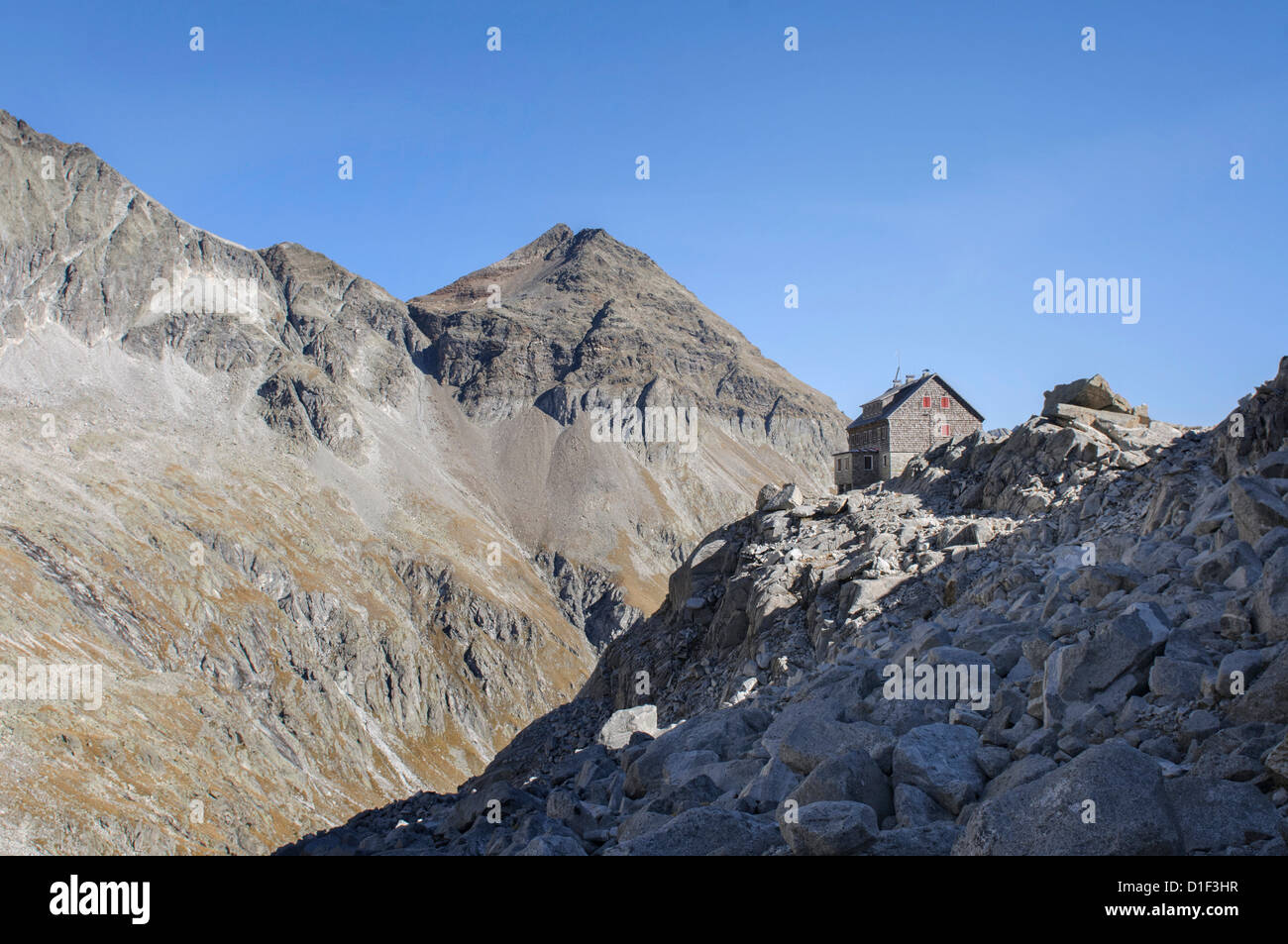 Alpine hut in the Hohe Tauern, East Tyrol, Austria Stock Photo - Alamy