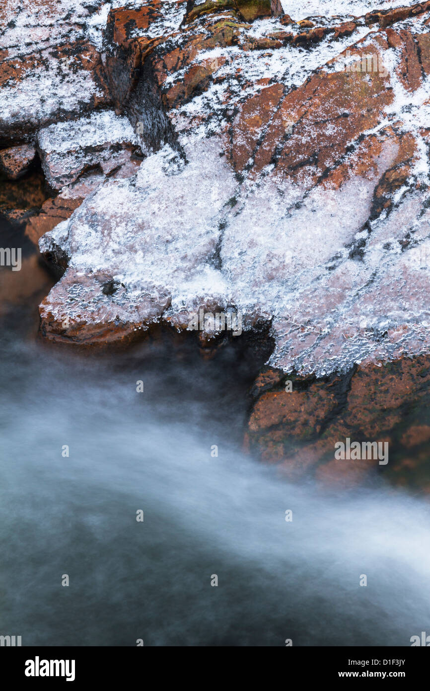 Ice on the River Etive in the Scottish Highlands, Scotland Stock Photo ...