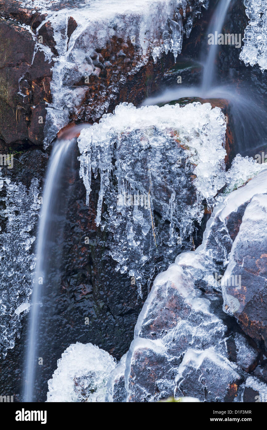 Ice on the River Etive in the Scottish Highlands, Scotland Stock Photo ...