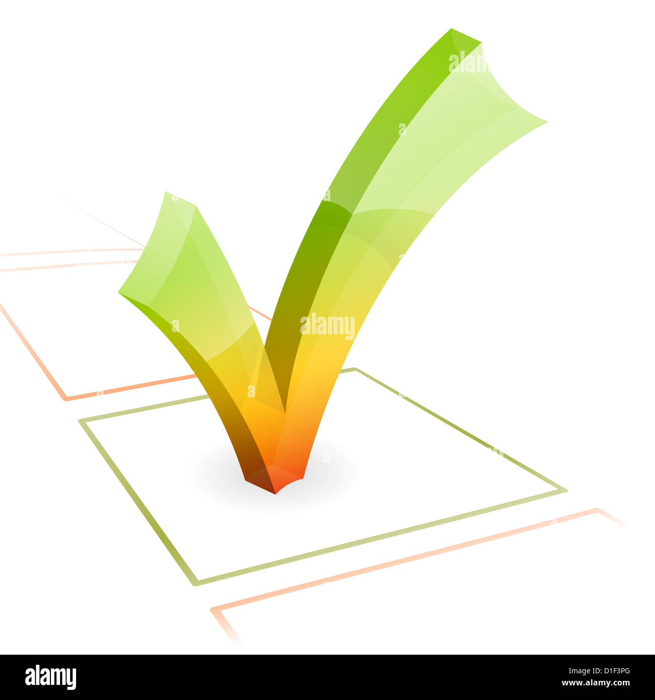 3D Check Mark, isolated on white, vector illustration Stock Photo - Alamy