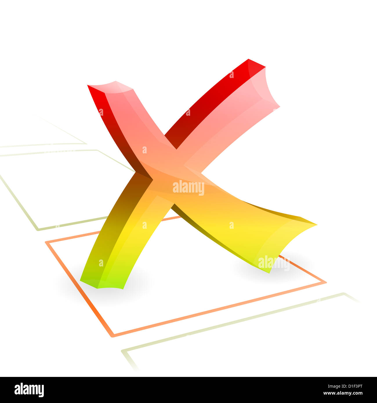 3D Check Mark, isolated on white, easy change color, vector ...