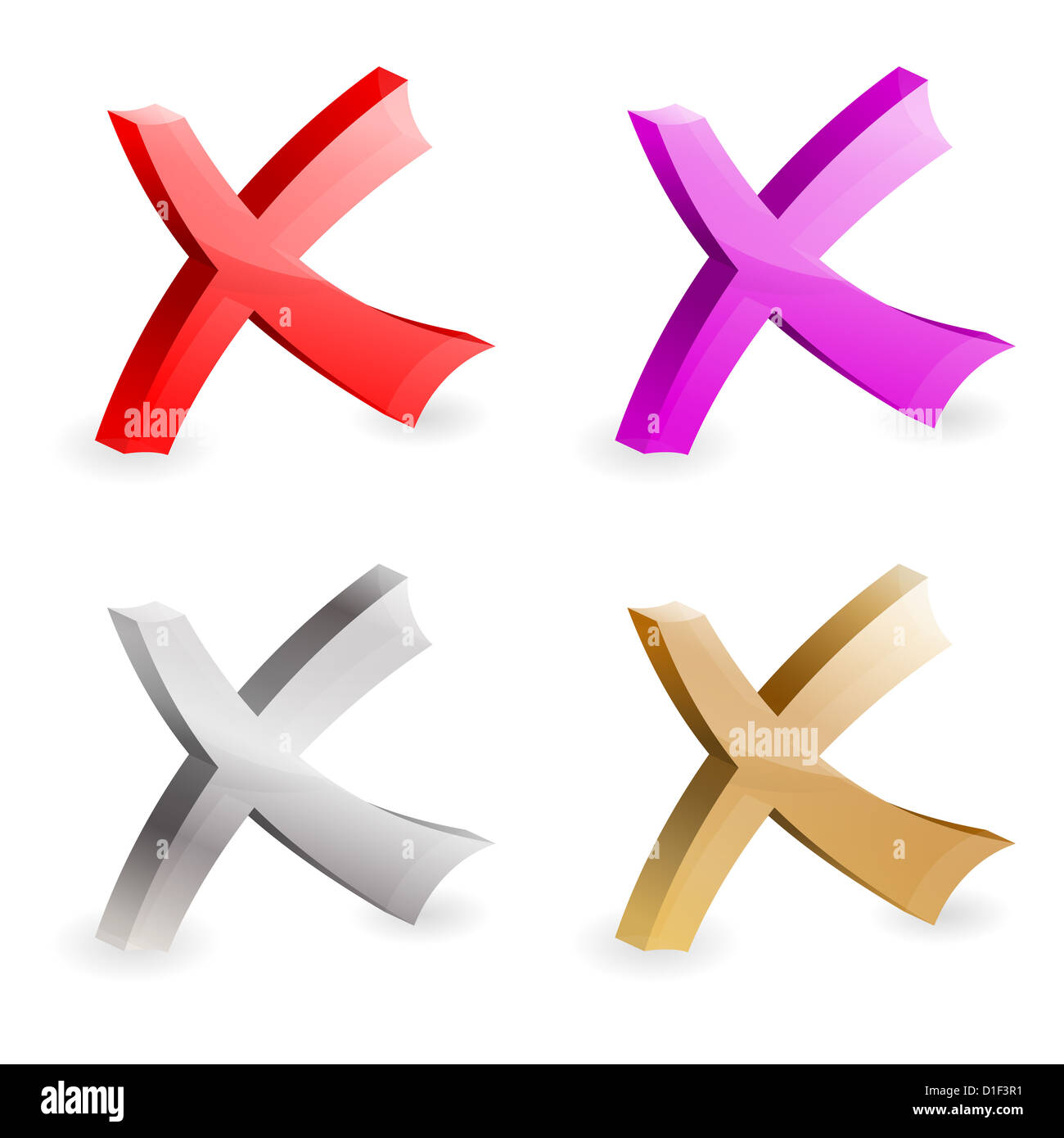 Set Transparent 3D Check Marks Various Colors, easy change color ...