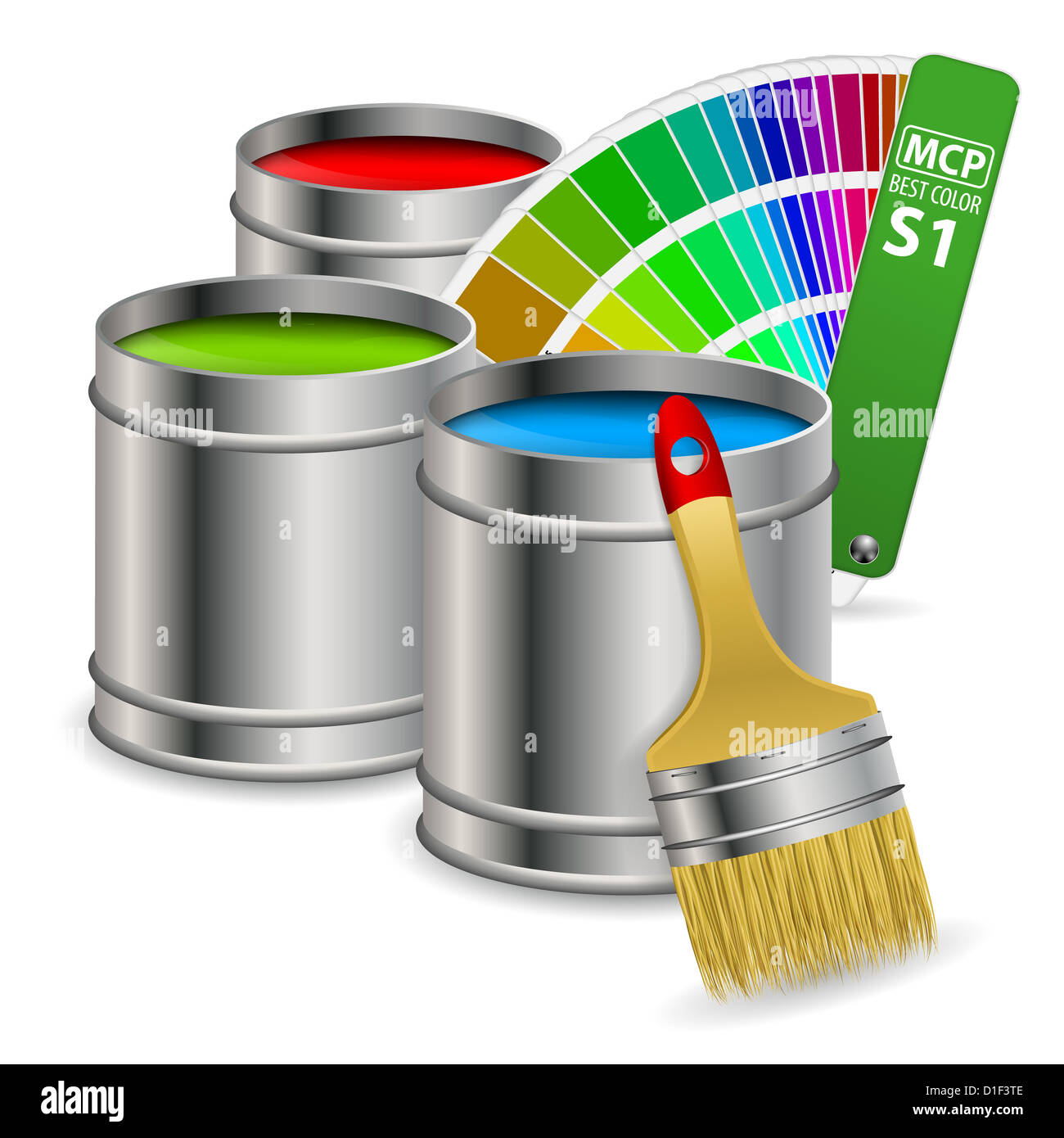 Paint Cans And Brushes Clip Art