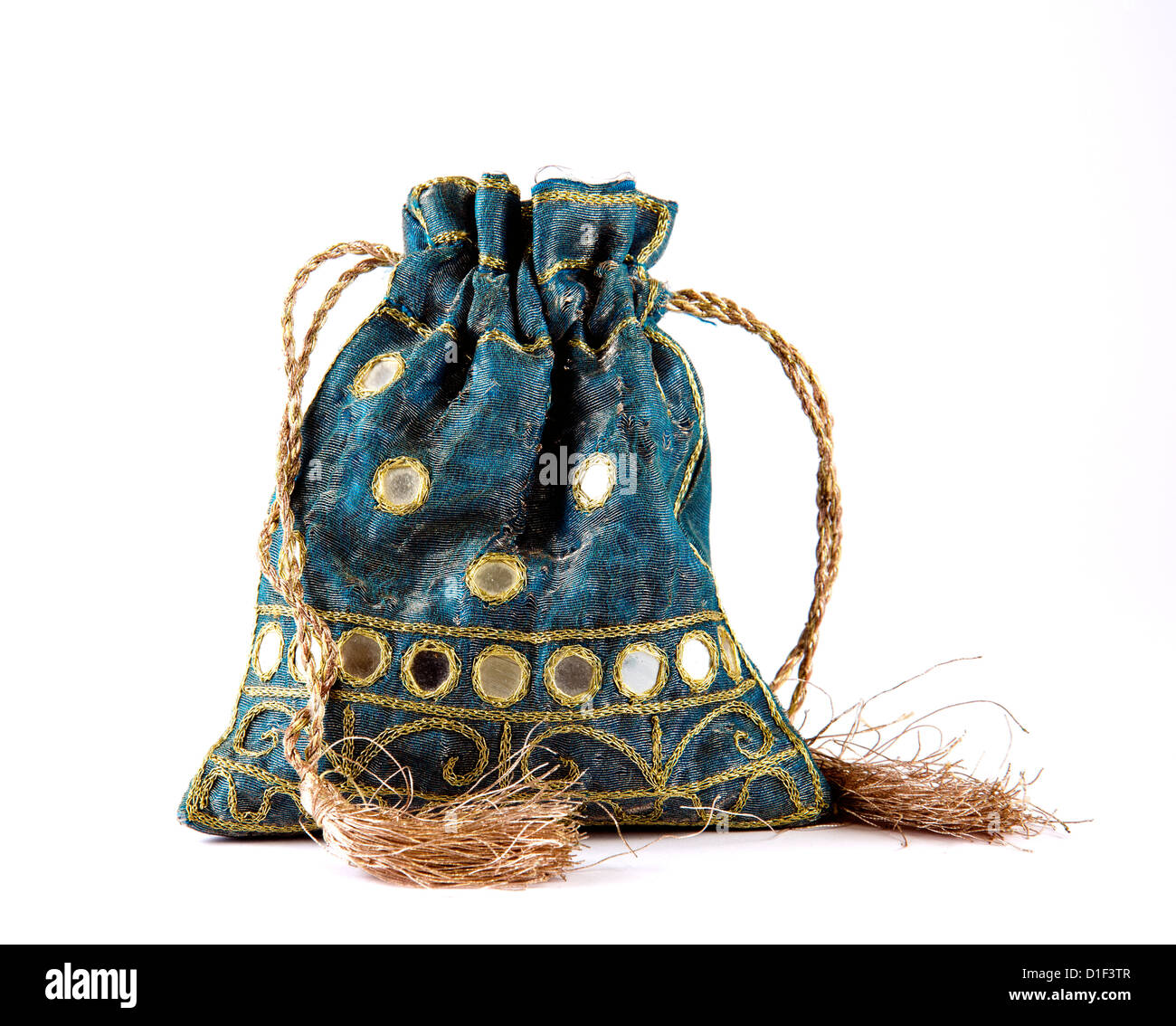 White drawstring fabric pouch hi-res stock photography and images - Alamy