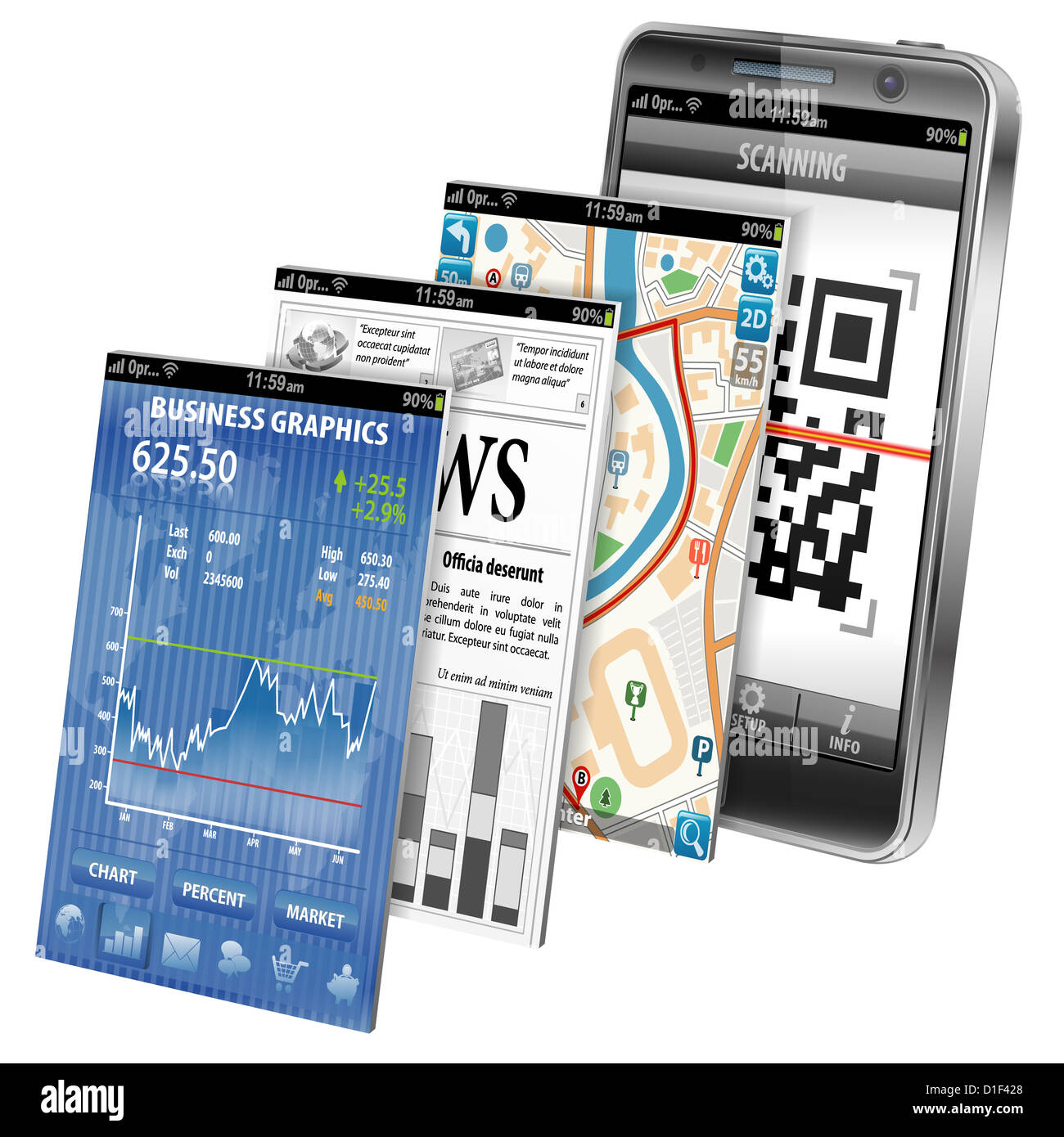 Digital newspaper scan Cut Out Stock Images & Pictures - Alamy