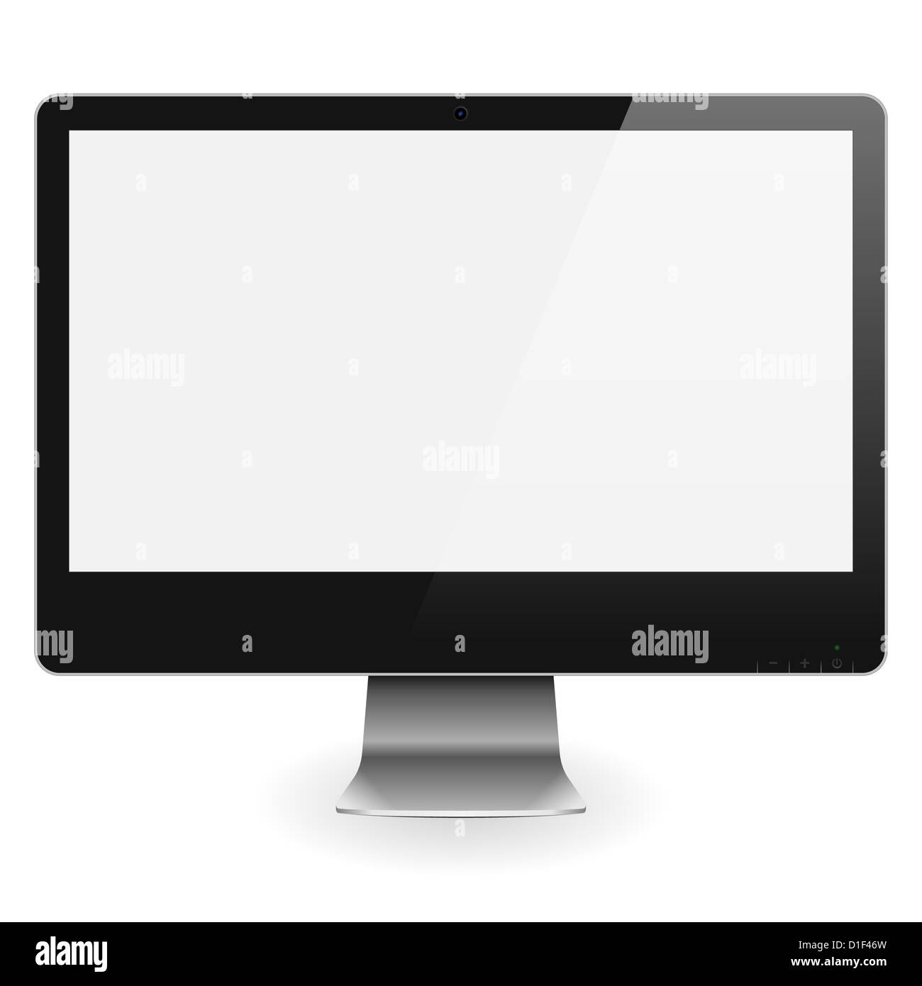 Full HD Computer Monitor with Empty Screen, isolated on white ...