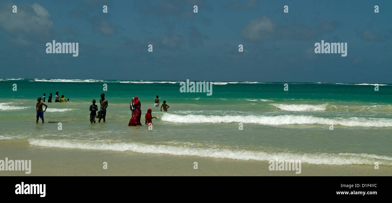 People at leisure activity on the beach Mogadishu Somalia Stock Photo ...