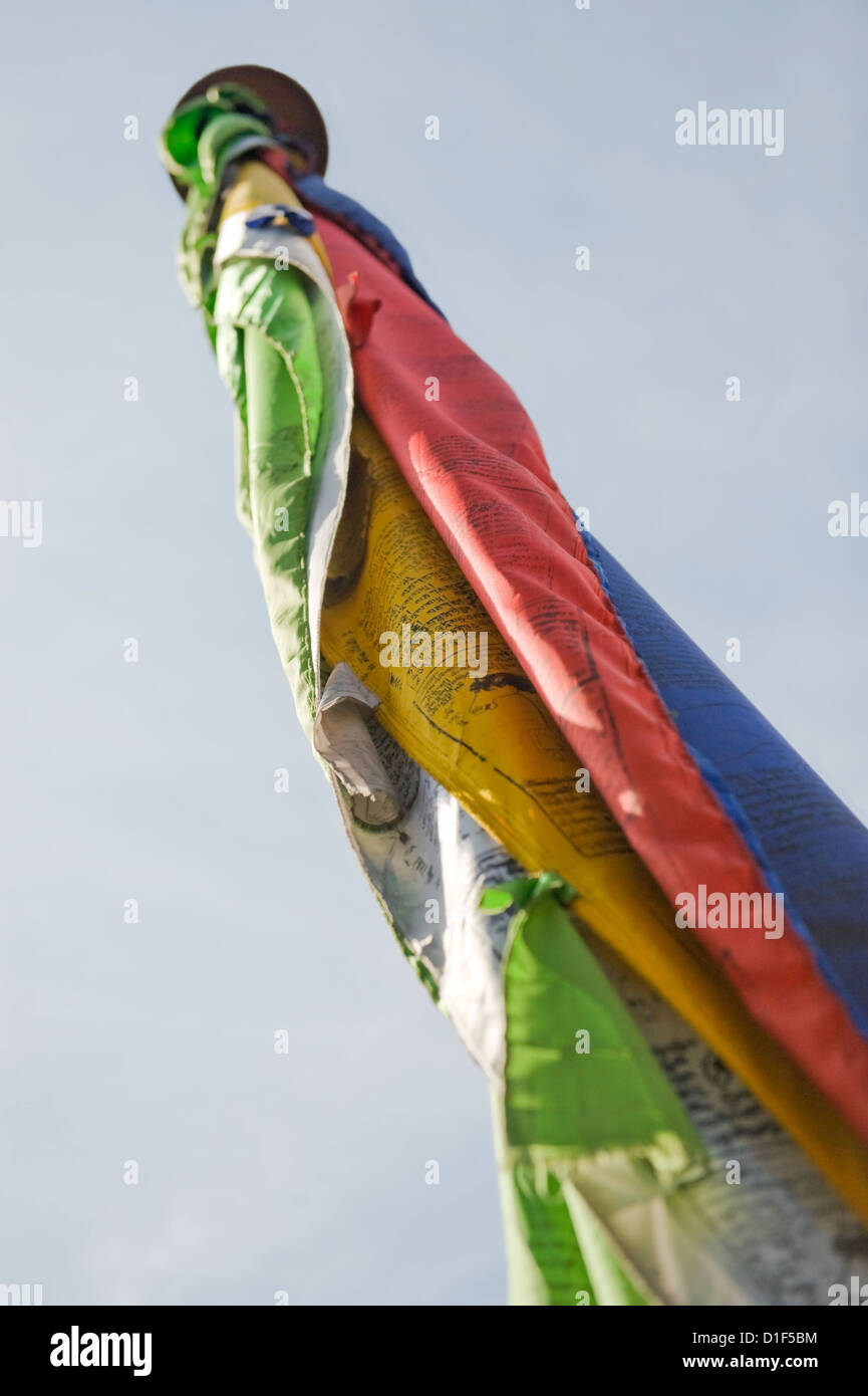 Prayer flag pole hi-res stock photography and images - Alamy