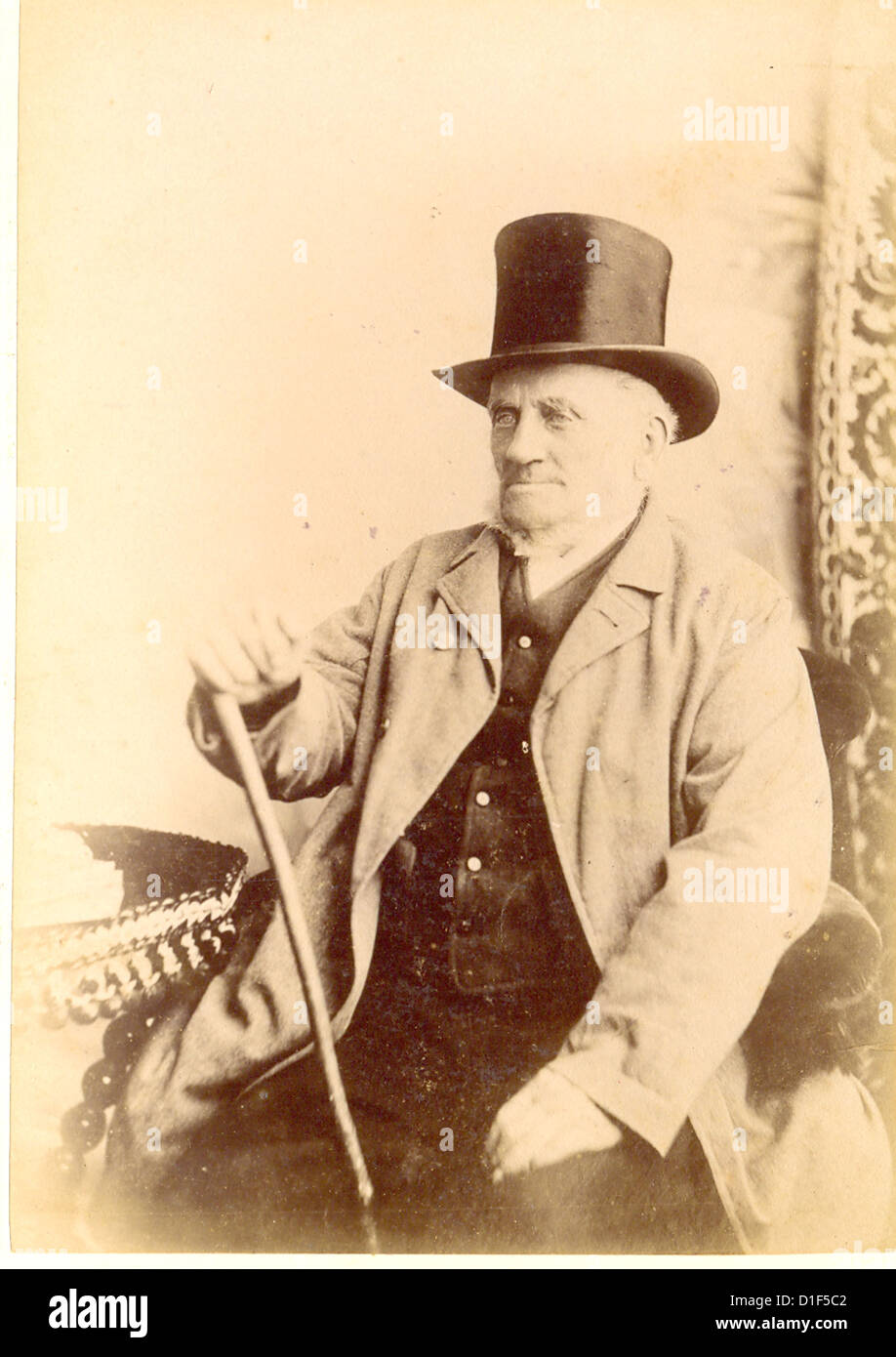 Portrait photograph of Mr Collick circa 1895 Stock Photo - Alamy
