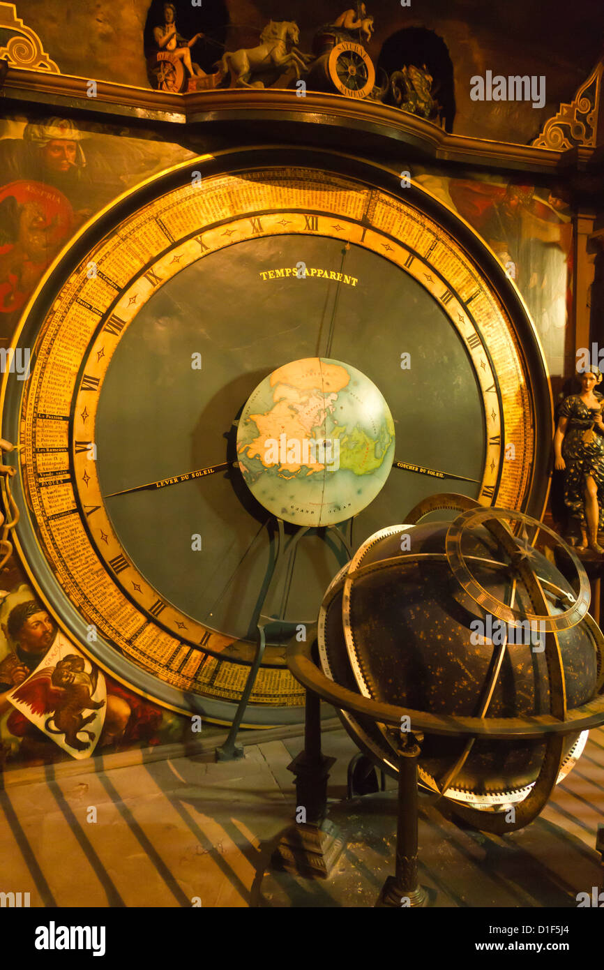 The astronomical Clock in the Cathedral of Strasbourg, France Stock ...