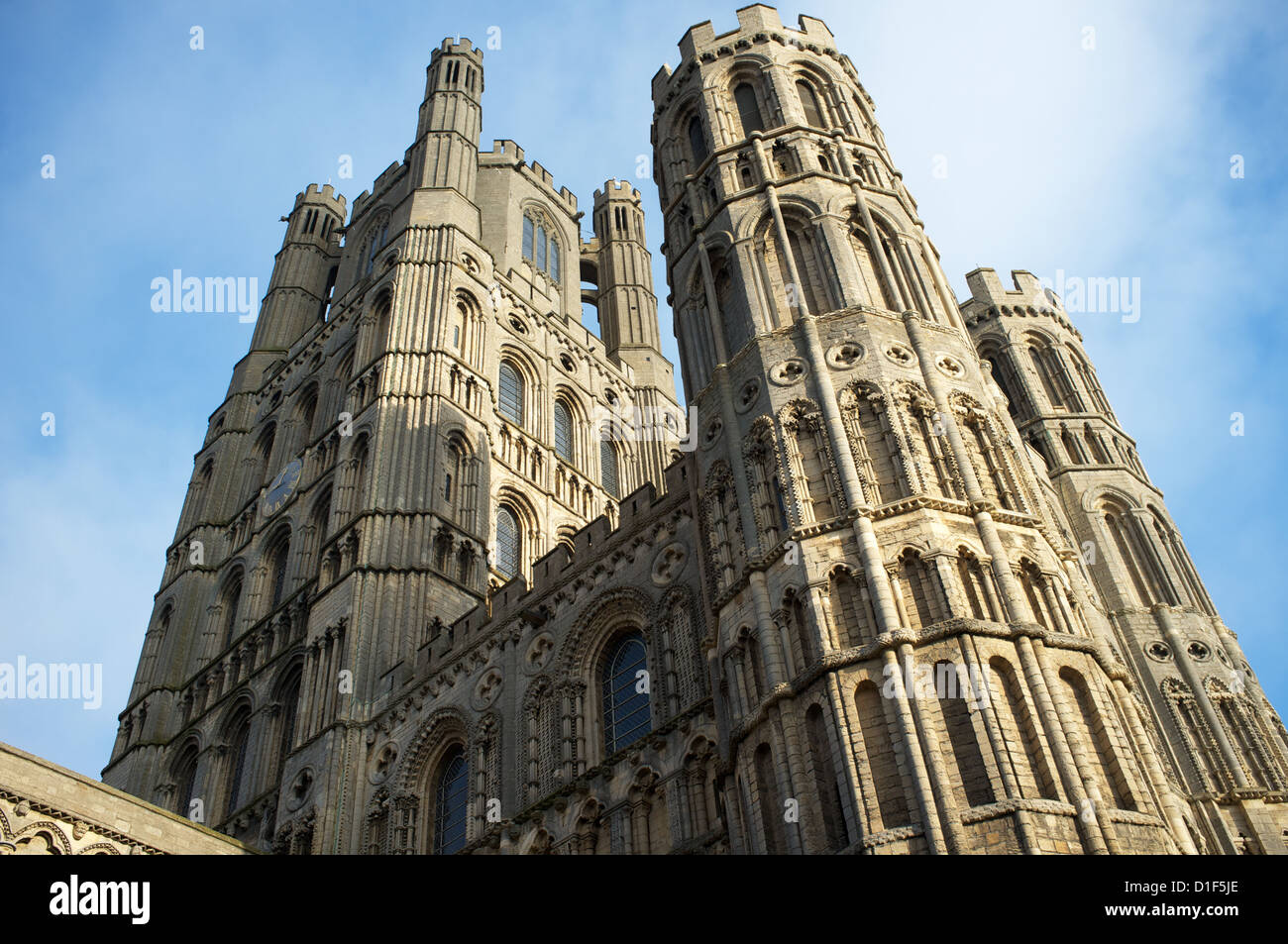 Ely cathedral, locally known as "the ship of the Fens" Cambridgeshire ...