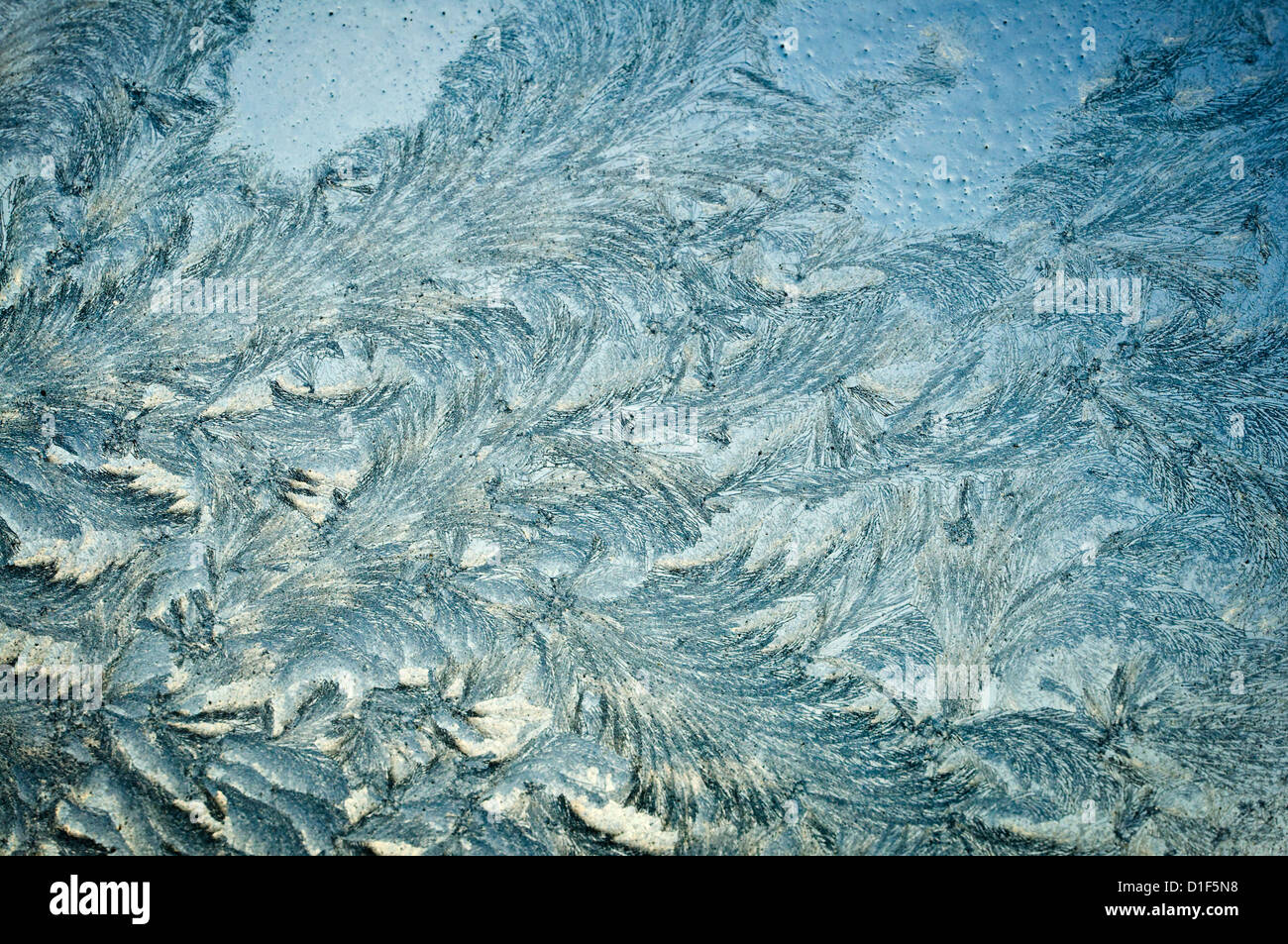 Blue frost patterns hi-res stock photography and images - Alamy