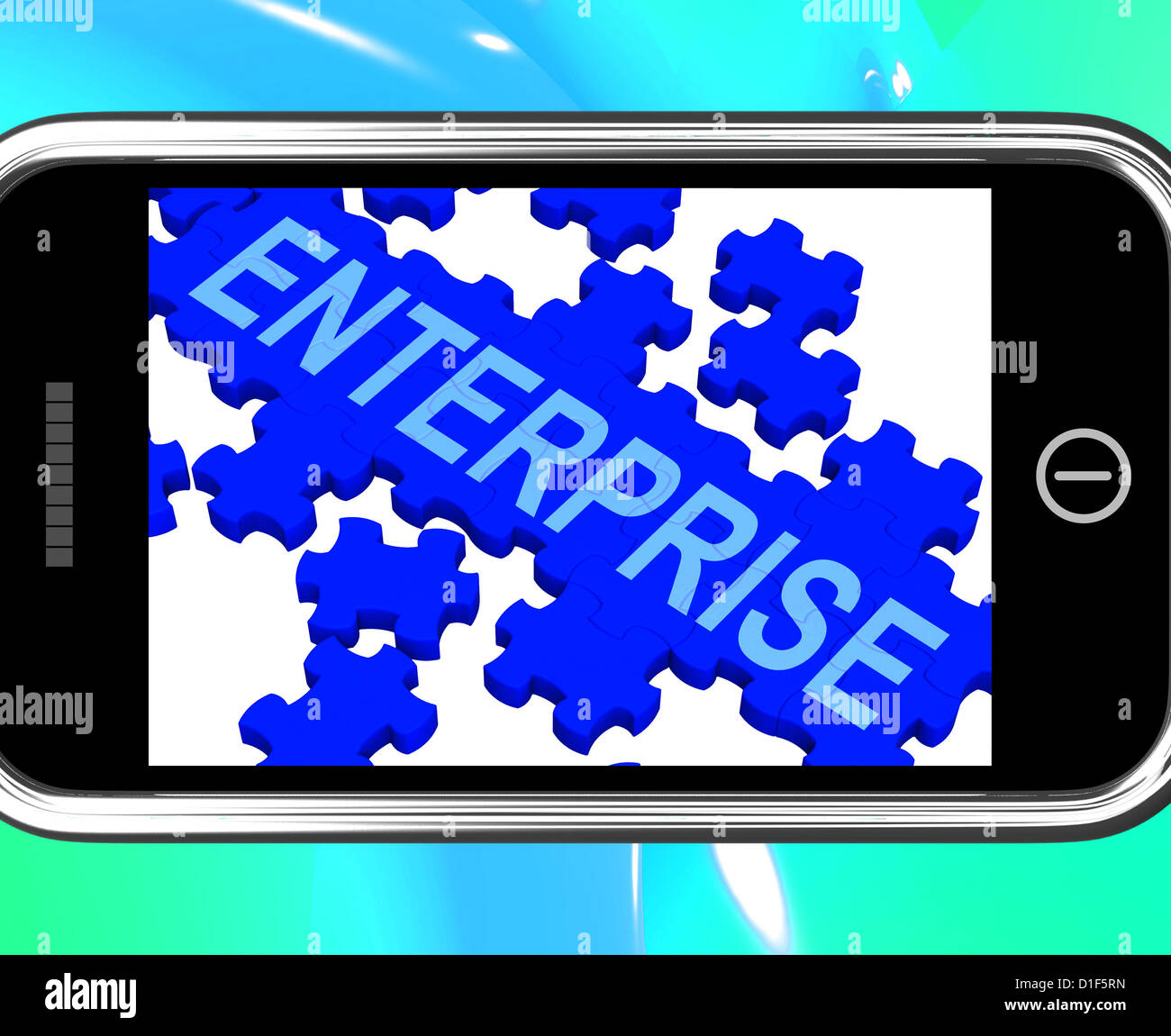 Enterprise On Smartphone Showing Company Development And Organization ...