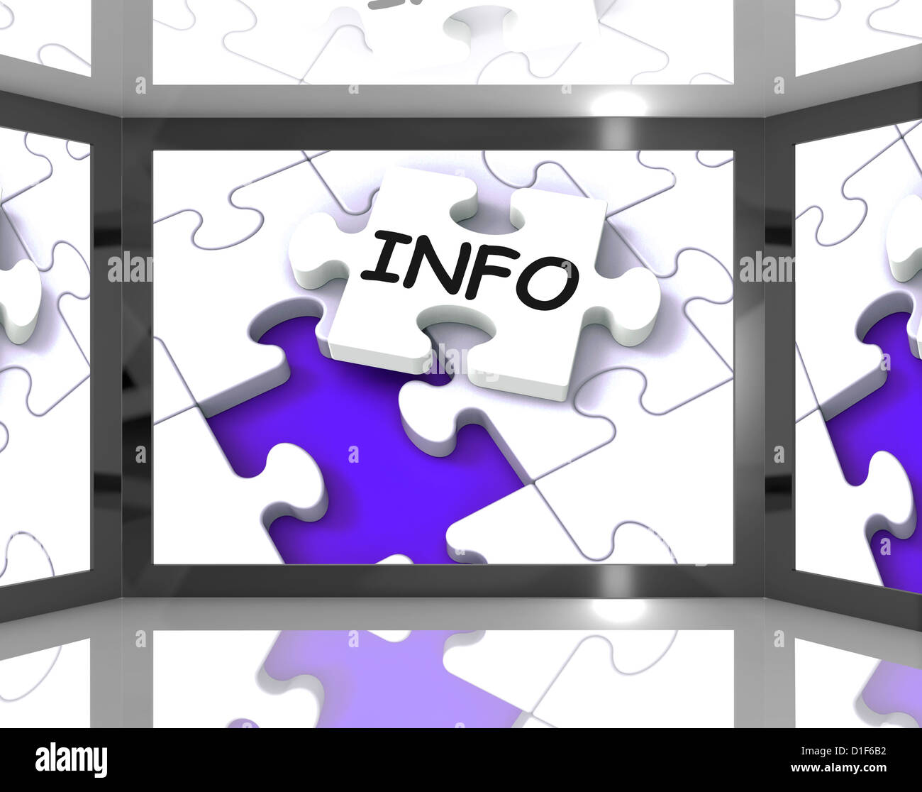 Info On Screen Showing Knowledge And Orientation Stock Photo - Alamy