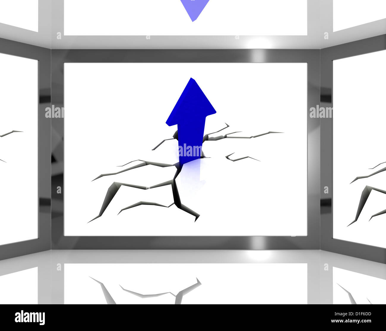 Arrow Going Up On Screen Shows Sudden Growth Or Financial Increase ...