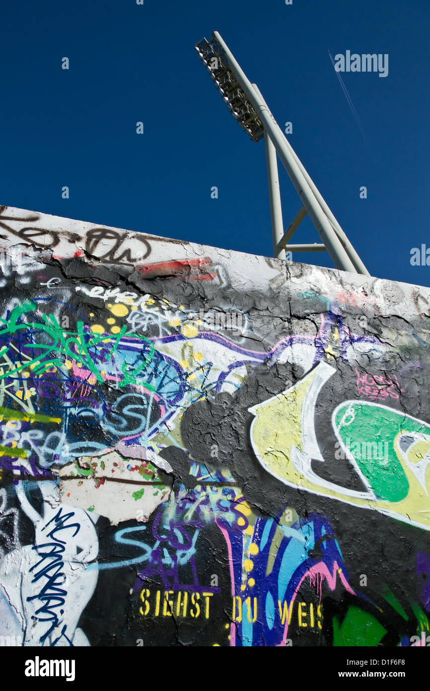 Graffiti on the Remains of the Berlin Wall in the Mauerpark in Berlin ...