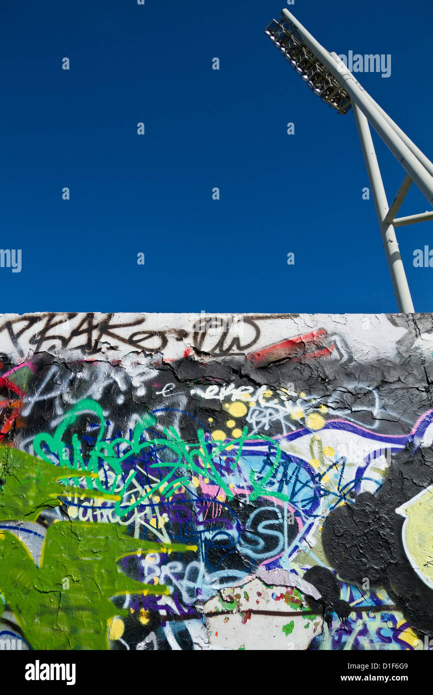 Graffiti on the Remains of the Berlin Wall in the Mauerpark in Berlin ...