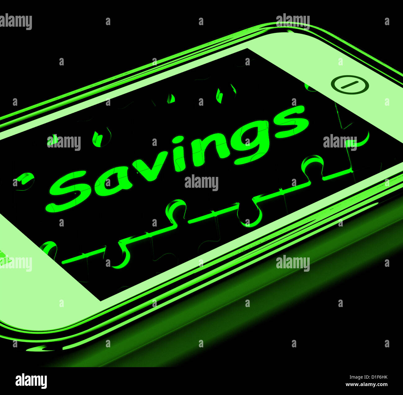 Savings On Smartphone Showing Monetary Growth And Wealthy Increase ...