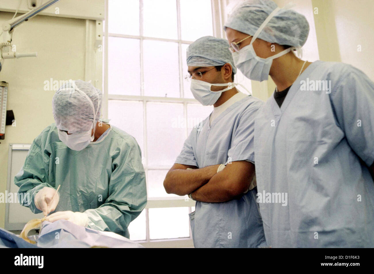 student surgeons attending a foot operation Stock Photo - Alamy