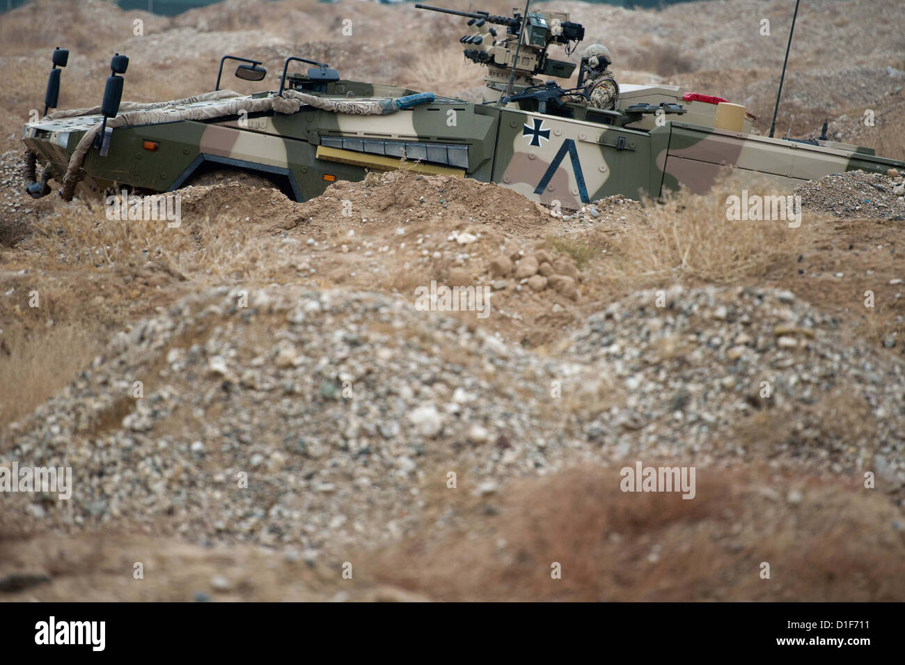 A Boxer tank of the German Armed Forces is seen in Masar-i-Scharif ...