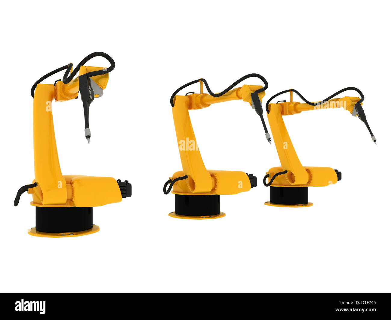 Industrial Robotic Arm Isolated On White Stock Photo - Alamy