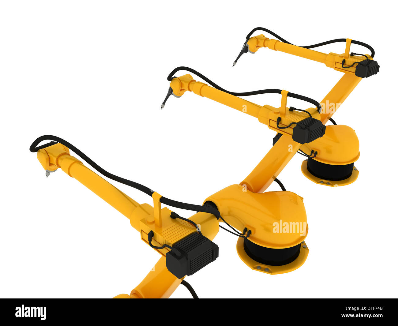 Industrial Robotic Arm Isolated On White Stock Photo - Alamy