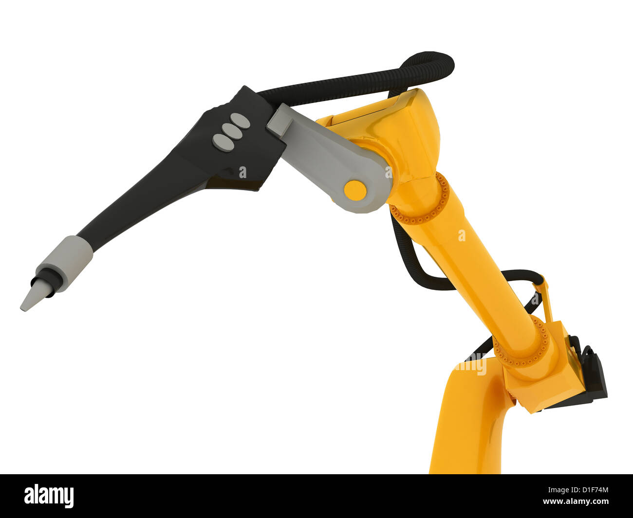 Industrial Robotic Arm Isolated On White Stock Photo - Alamy