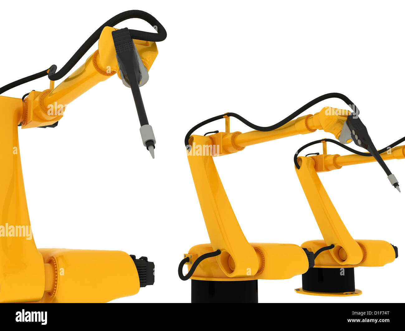 Industrial Robotic Arm Isolated On White Stock Photo - Alamy