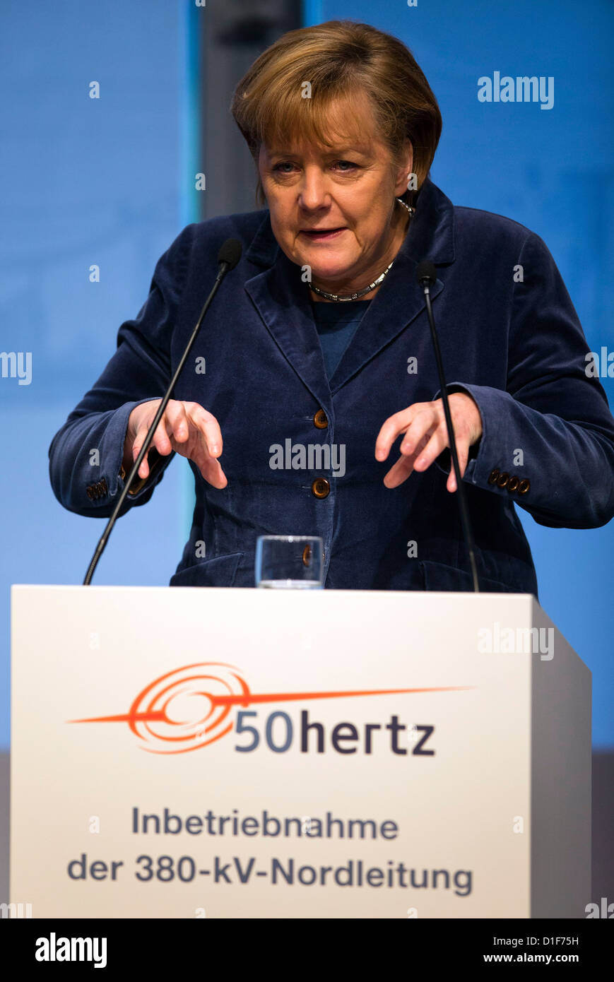 German chancellor Angela Merkel initiates the officiall opening the new ...