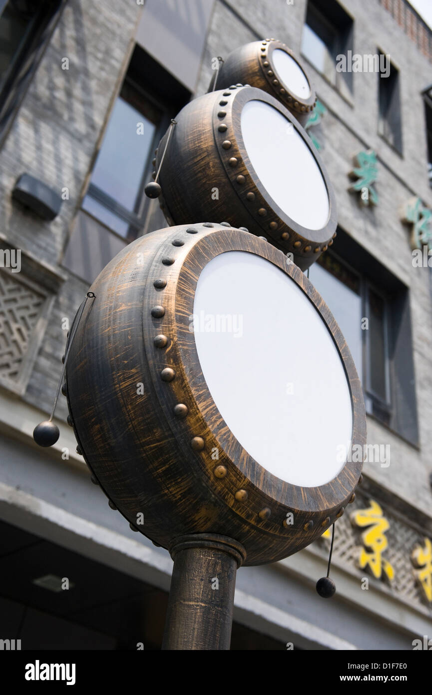 Beijing street three drum lights Stock Photo - Alamy